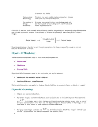 Morphology in graphics and image processing | PDF