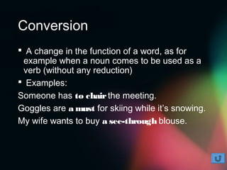 Word-formation (English Morphology) | PPT