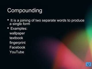 Word-formation (English Morphology) | PPT