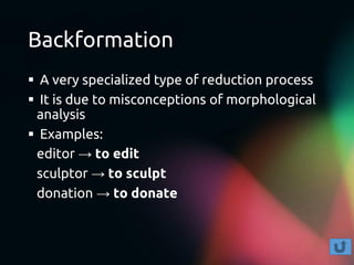 Word-formation (English Morphology) | PDF
