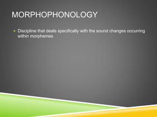 Morphology | PPTX