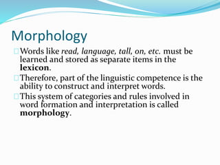 Morphology | PPT