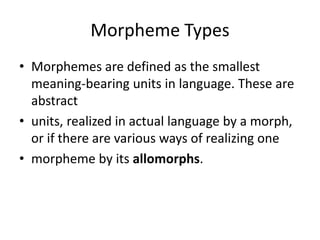 Morphology | PPT