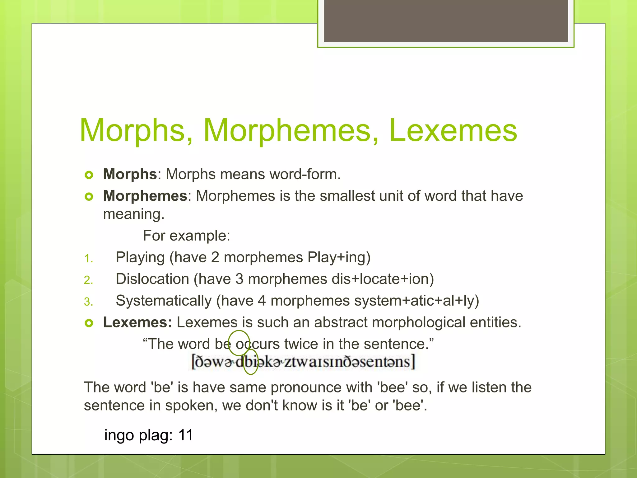 Morphology | PPT