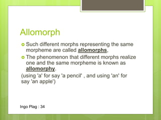 Morphology | PPTX