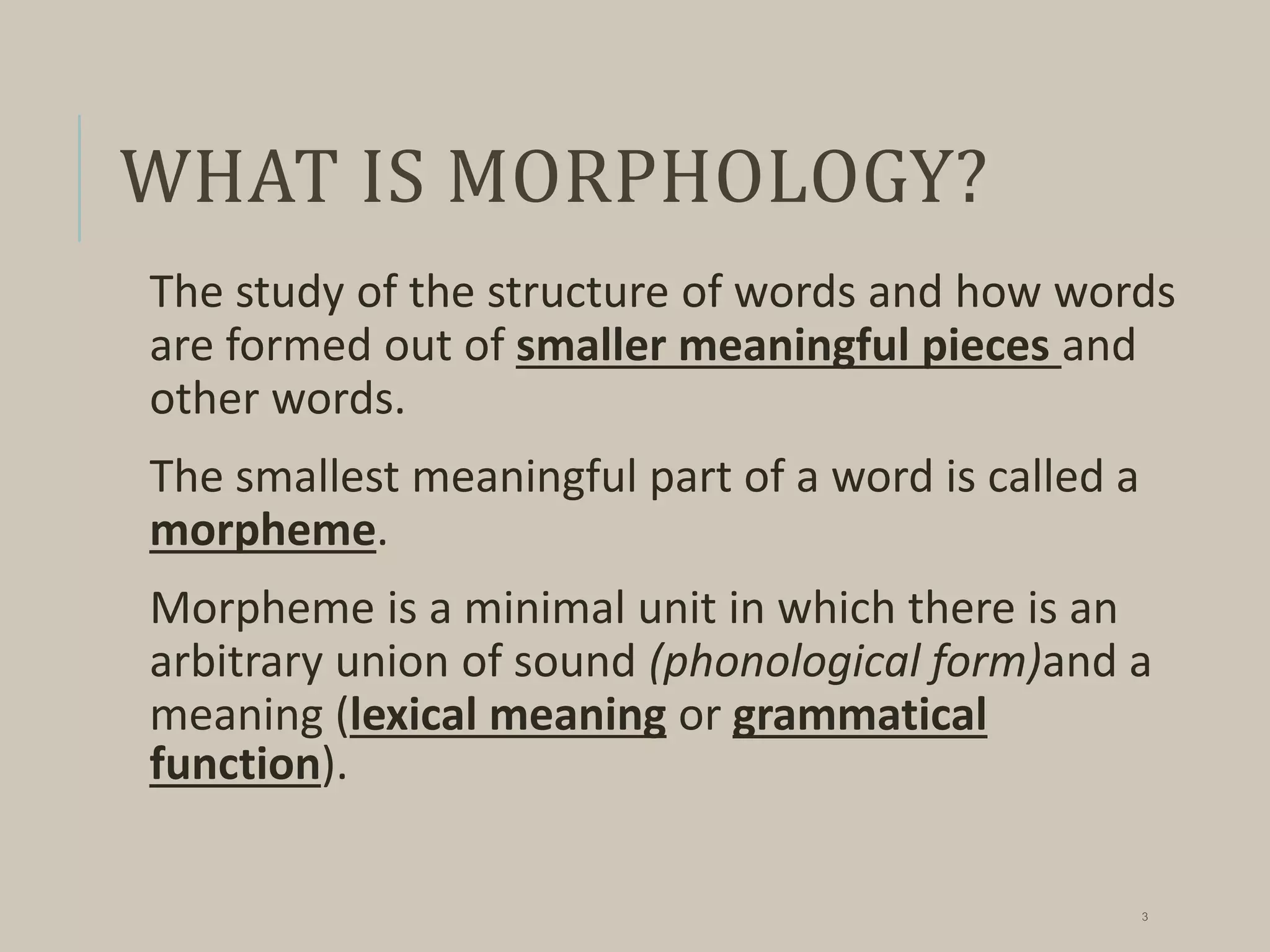 Morphology | PPTX