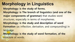 #Morphology# | PPT