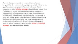 Morphology, the Study of the Morphemes and Word. | PPTX