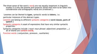 Morphology, the Study of the Morphemes and Word. | PPTX