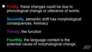 what is Morphology? diachronic morphology | PPT