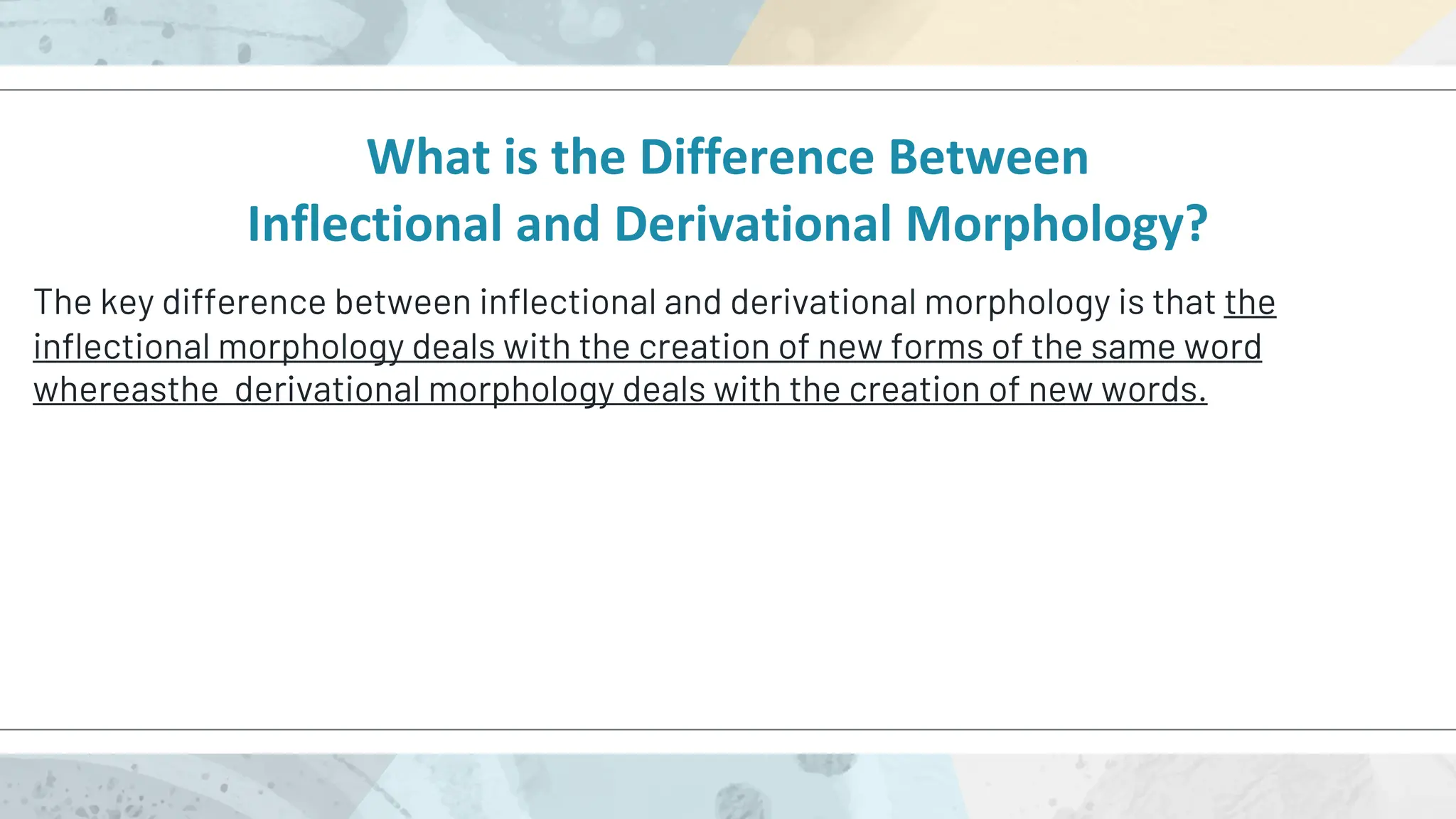Morphology..pdf what's morphology what's morphology | PDF