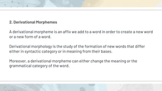 Morphology..pdf what's morphology what's morphology | PPT