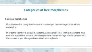 Morphology..pdf what's morphology what's morphology | PPT