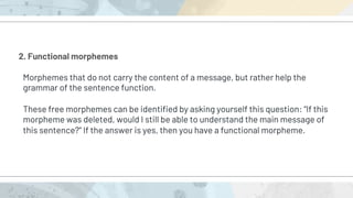 Morphology..pdf what's morphology what's morphology | PPT