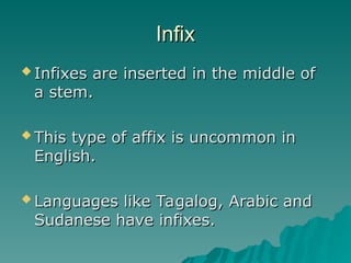 Introduction to Morphology and the Classification of Morphemes | PPT