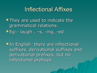 Introduction to Morphology and the Classification of Morphemes | PPT