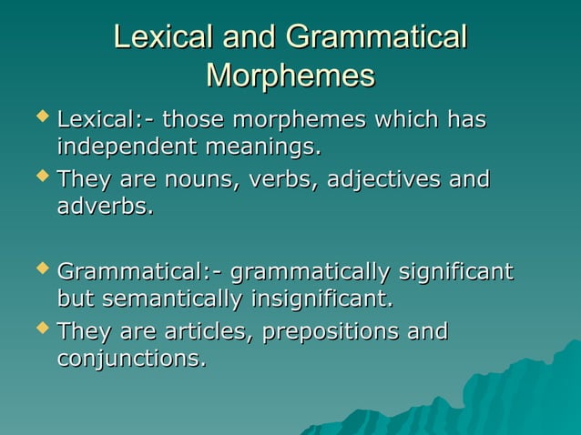 Introduction to Morphology and the Classification of Morphemes | PPT