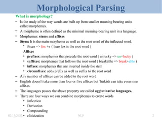 MORPHOLOGICAL PROCESSING OF INDIAN LANGUAGRES | PPTX
