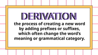 morphology and its definition and its importance | PPTX