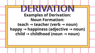 morphology and its definition and its importance | PPTX