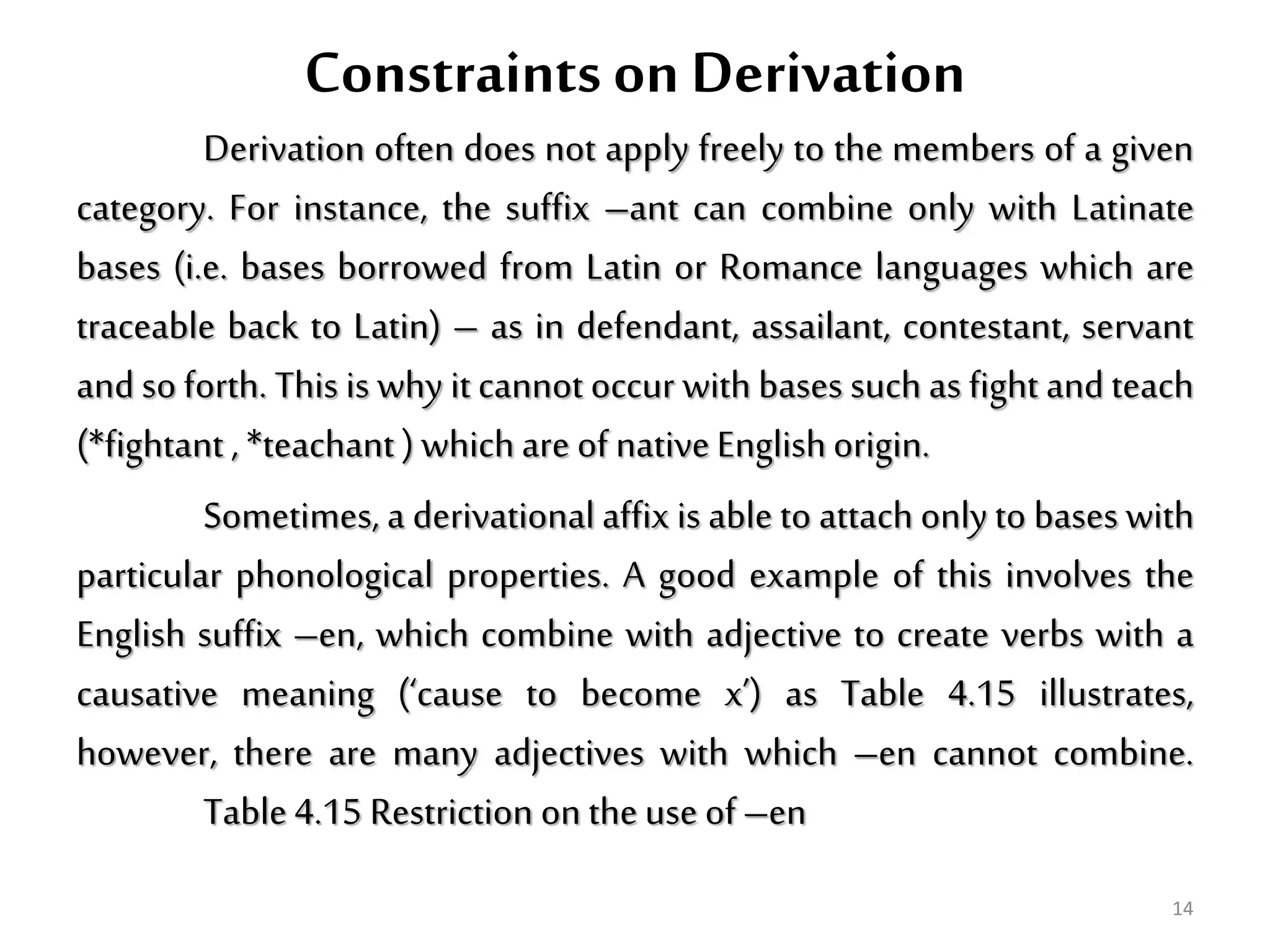 Morphology derivation | PPT