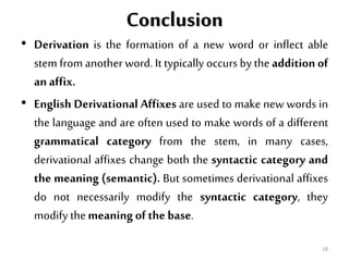 Morphology derivation | PPT