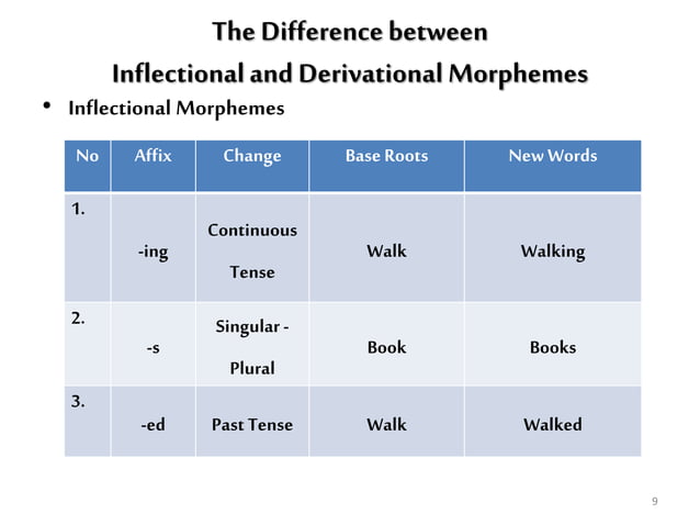 Morphology derivation | PPT
