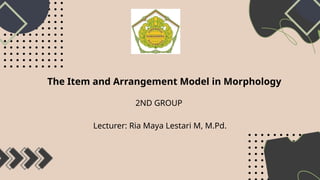 Morphology presentasi ppt presentasi mata kuliah | PPTX