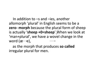 Morphology Son | PPT