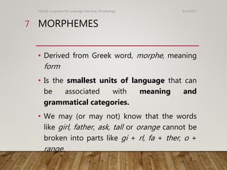 Morphology 1 | PPT
