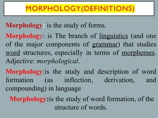 Morphology in linguistics for third year 1.pptx