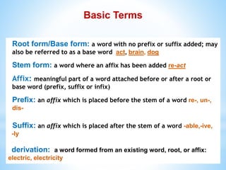 Morphology 101 | PPT