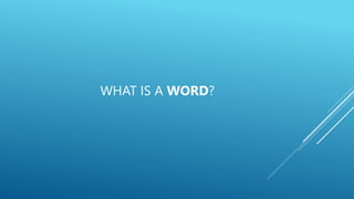 Morphology 101.pptx | Geology | Science