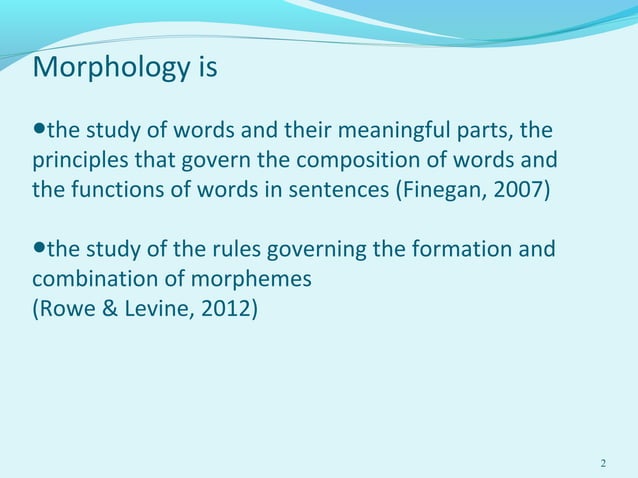 Morphology 2018 | PPT