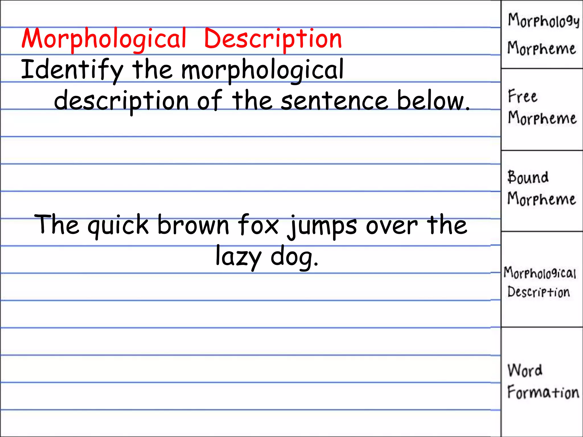 Morphology (Linguistics) | PPTX