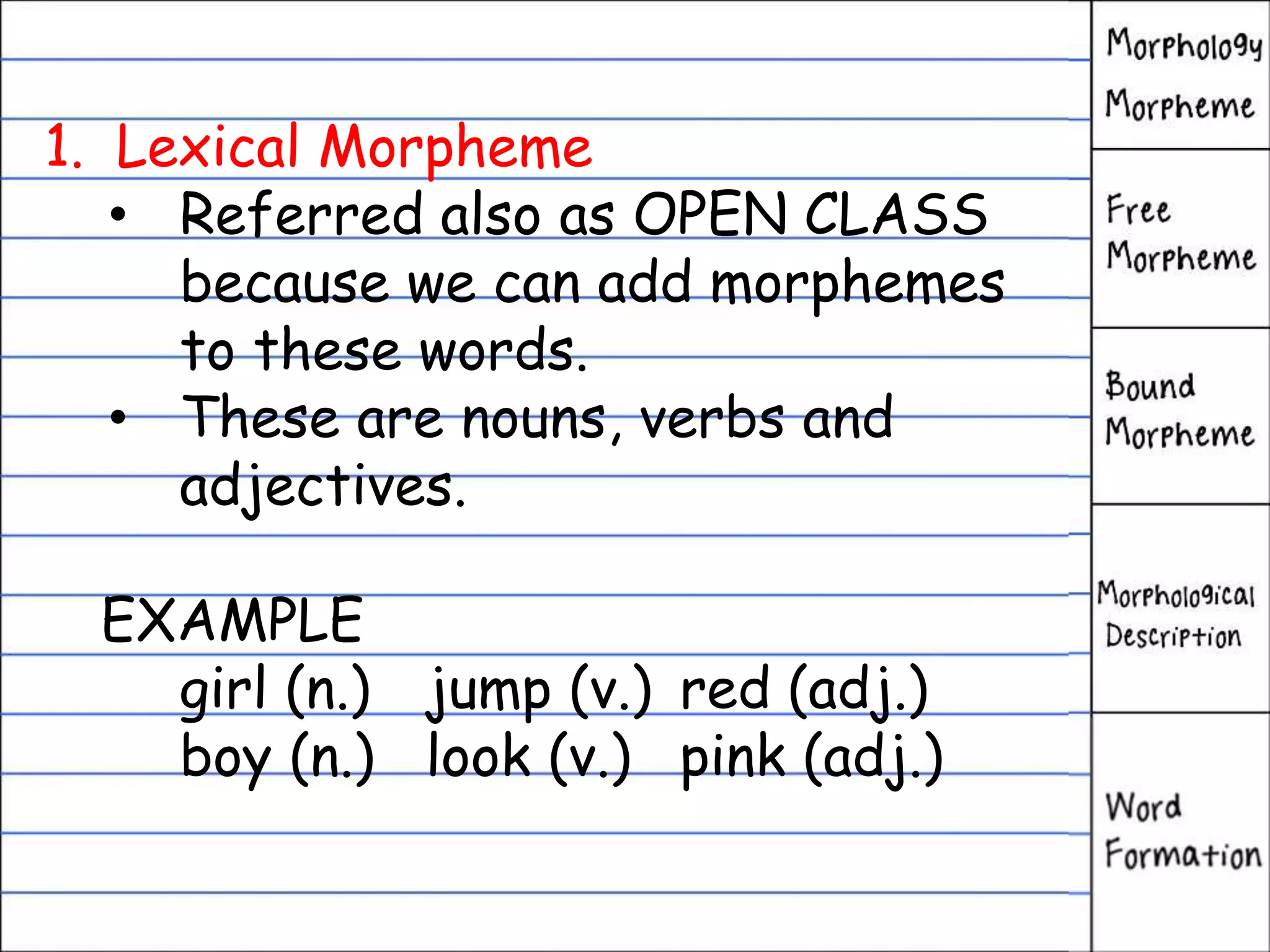 Morphology (Linguistics) | PPTX