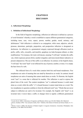 Paper - The Process of Word Formation: Inflection and Derivation ...