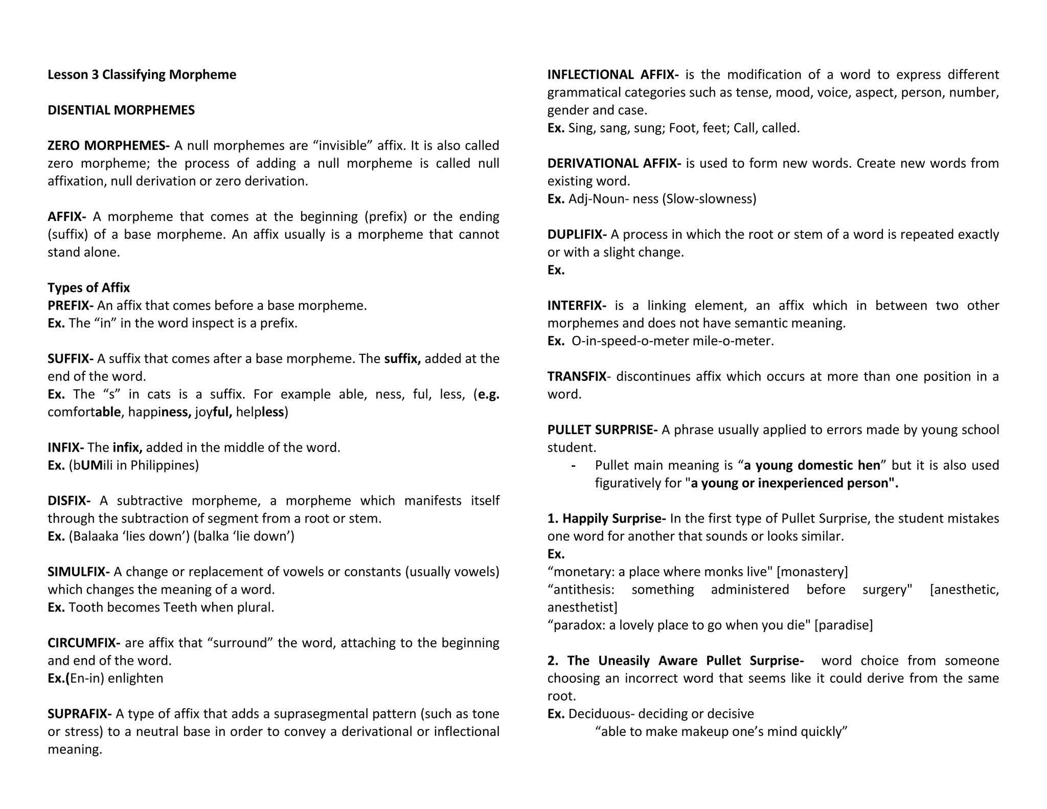 Morphology and syntax Overview | PDF