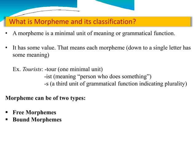 Morphology and word formation processes | PPT