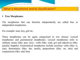 Morphology and word formation processes | PPTX