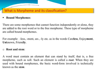 Morphology and word formation processes | PPTX