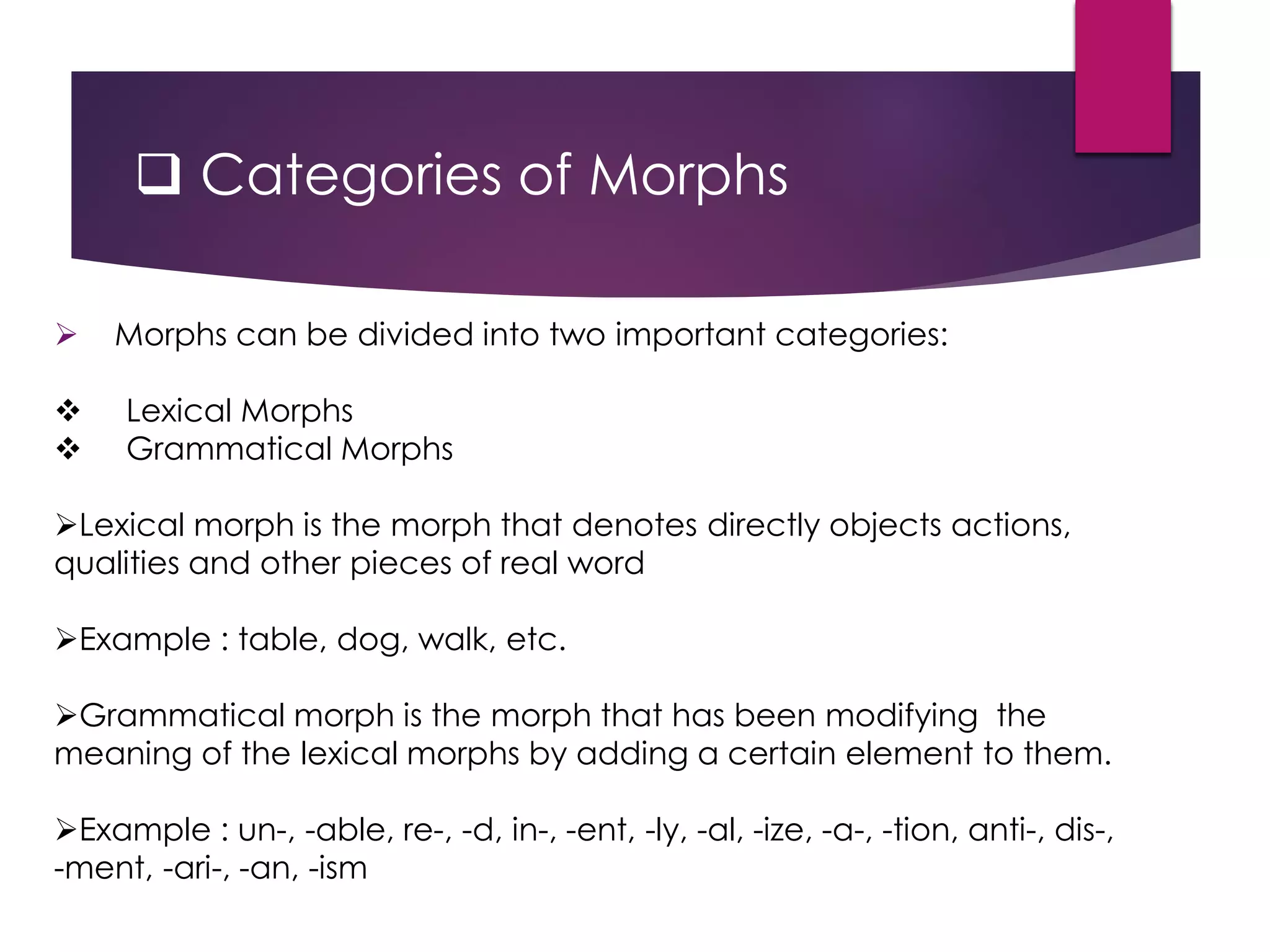 Morphology background and history | PDF
