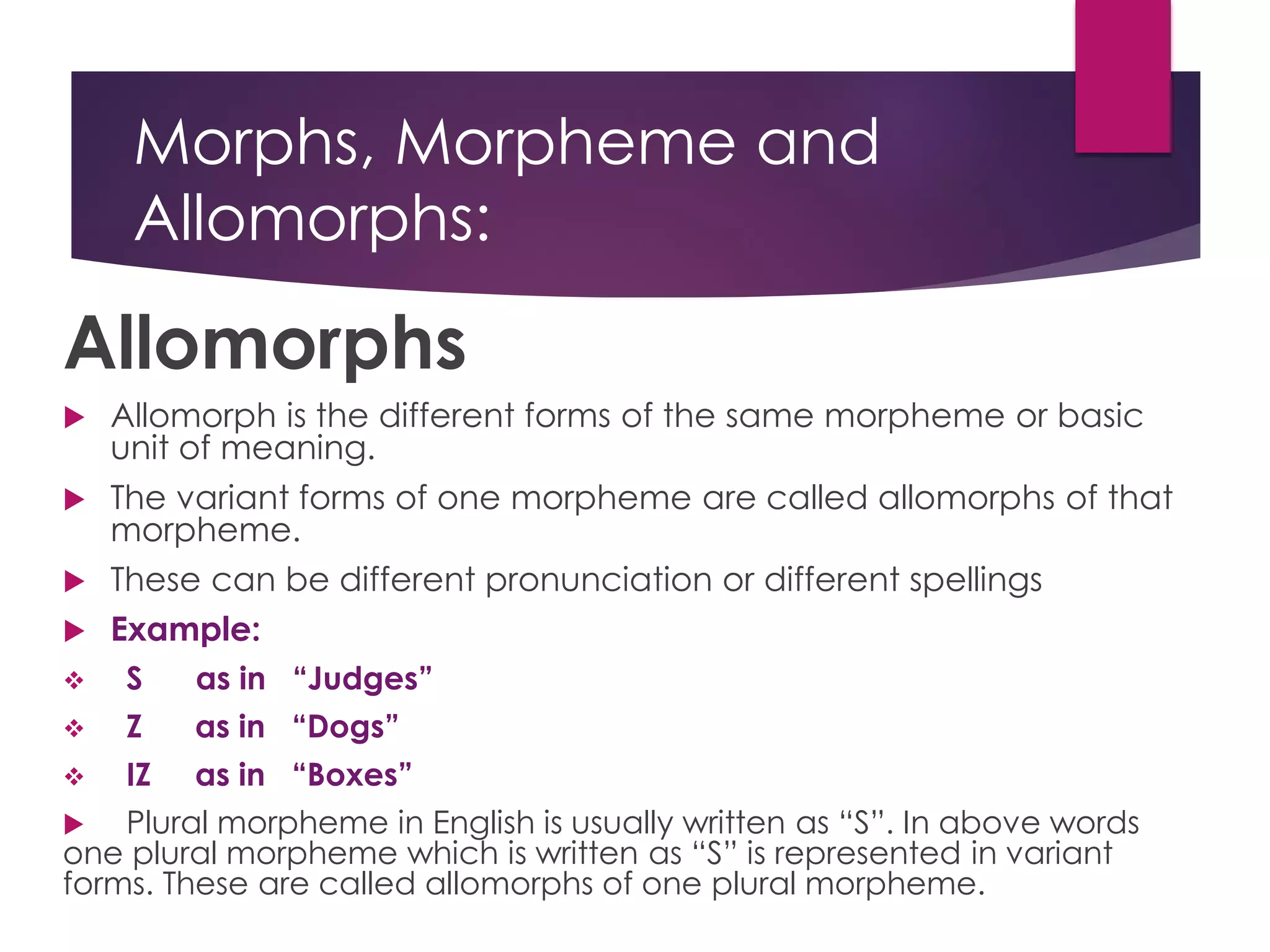 Morphology background and history | PDF