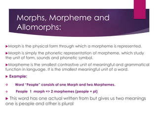 Morphology background and history | PDF