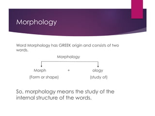 Morphology background and history | PDF