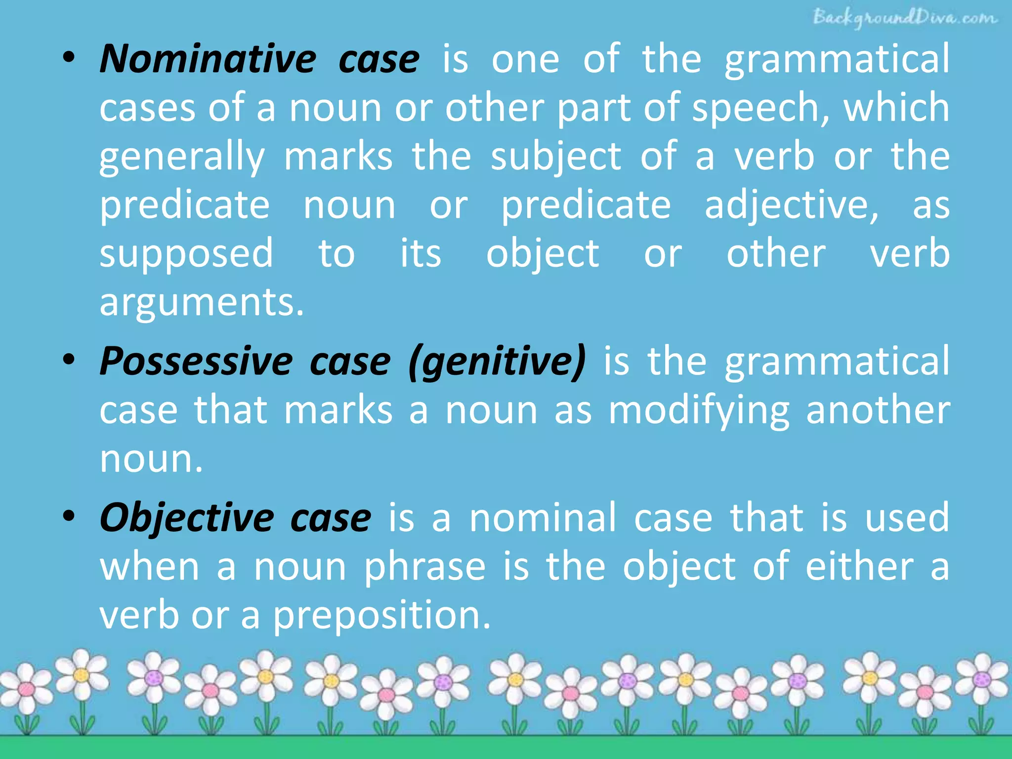 Morphology case marking | PPTX