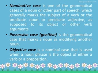 Morphology case marking | PPTX
