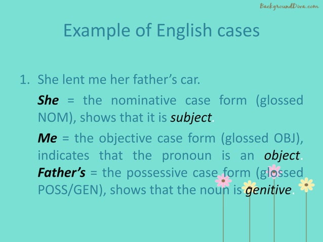 Morphology case marking | PPTX