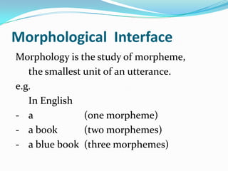 Basic Morphology | PPTX