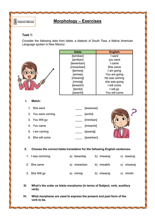 Morphology class exercises | PDF | Geology | Science